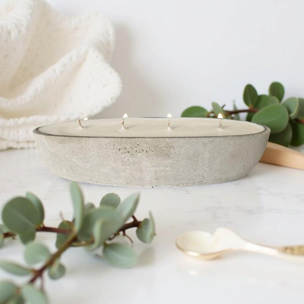Multi Wick Concrete Oval Loaf Bowl Candle | Luxury Fragrance – Ralph's ...