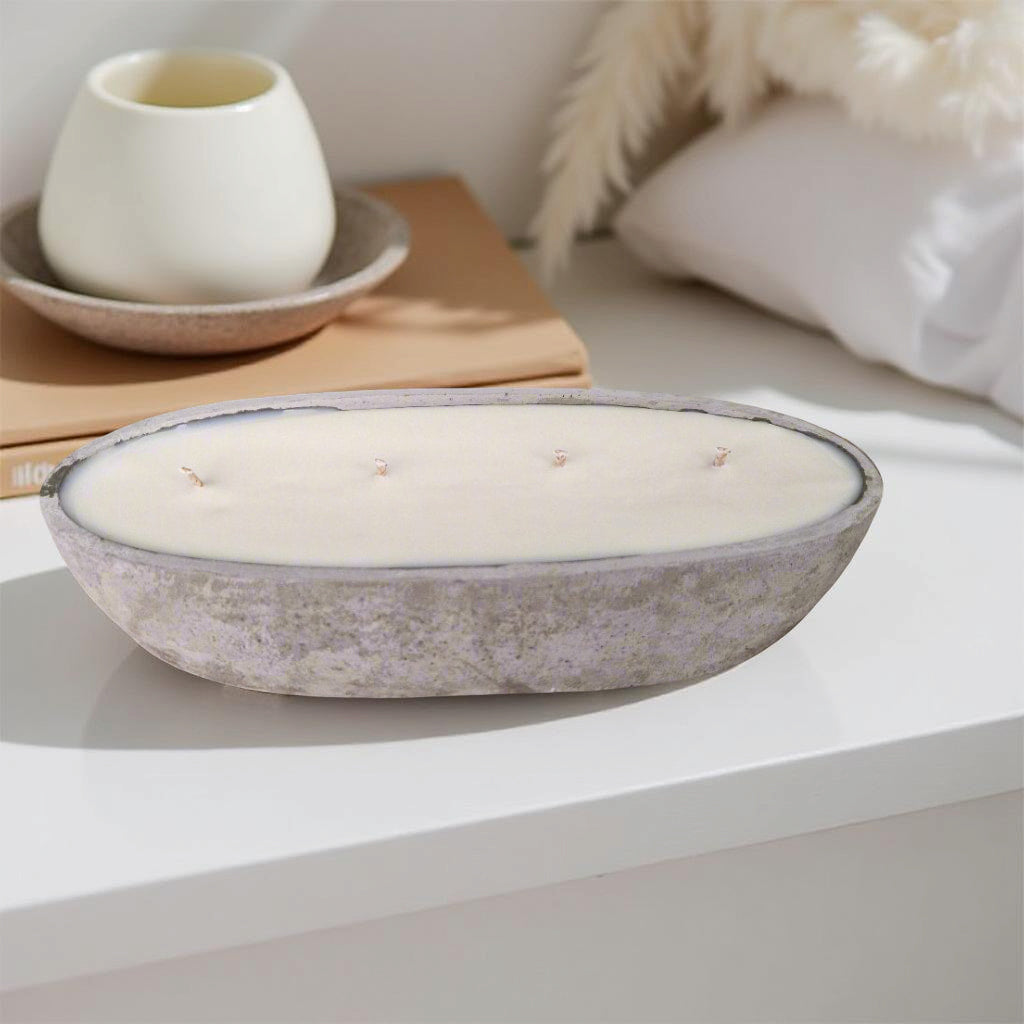 Multi Wick Concrete Oval Loaf Bowl Candle | Luxury Fragrance – Ralph's ...